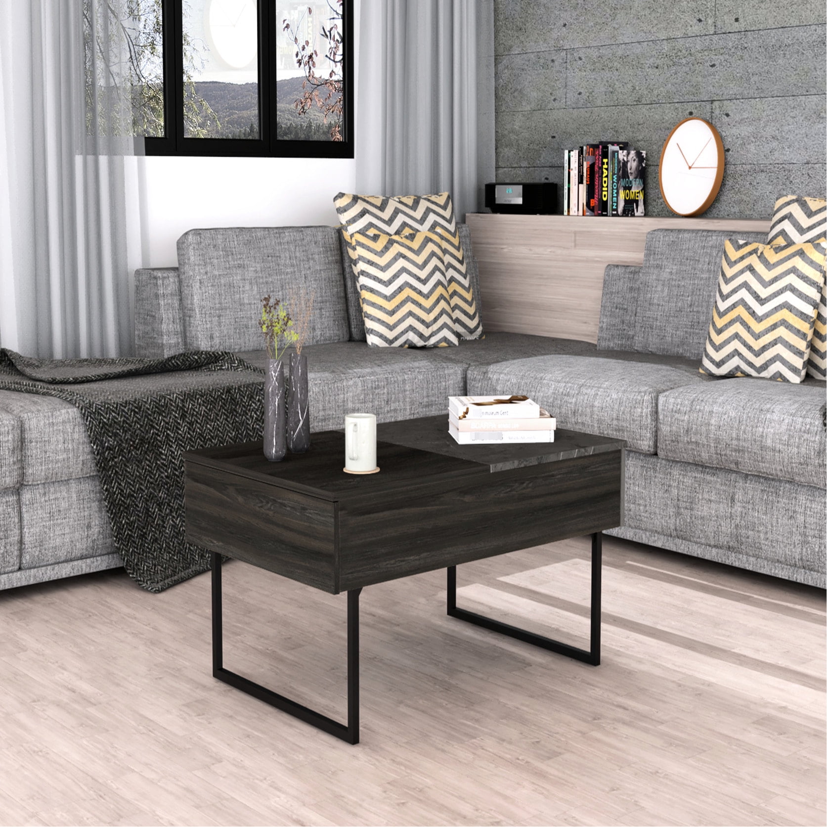 Multicolor Coffee Table with Lift Top | Extra Space for Items ...