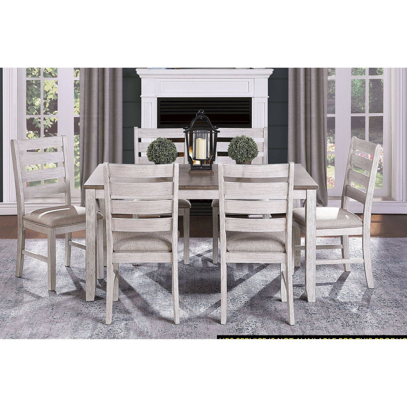 Multicolor Design for Dining Room Ambiance - 7 - piece Wood Dining Set ...