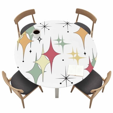 Easter Bunny Fitted Tablecloth with Elastic Edged, Round Table Cloth ...
