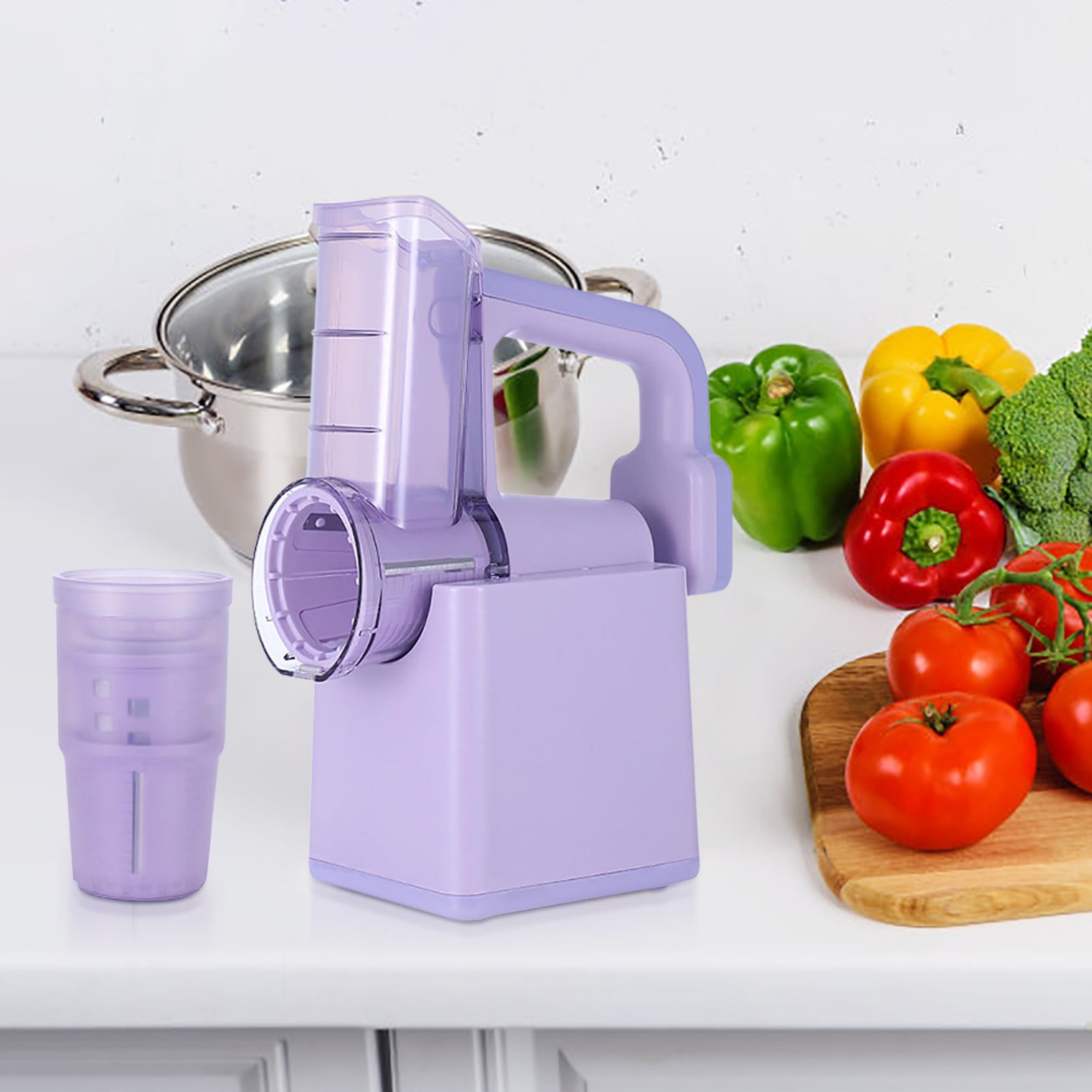 Multicolor Electric Vegetable Chopper with Holder Tray, Multi ...