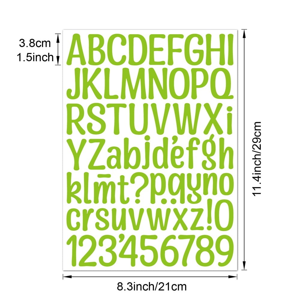 Multicolor English alphabet and number stickers 10 pieces - Walmart.com