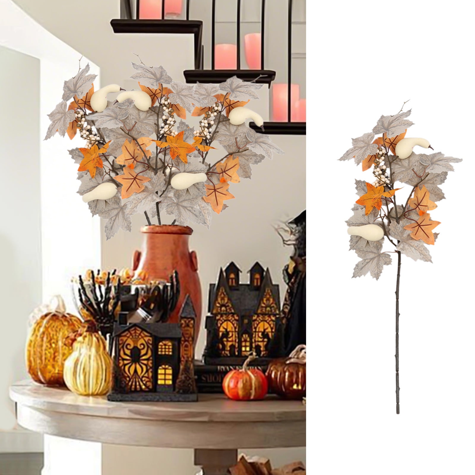 Multicolor Fake Foliage Bundle Simulation Maple Leaf Artificial ...