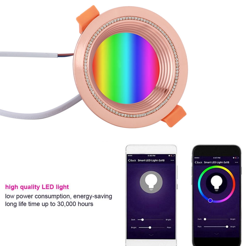 Multicolor Full Function LED Smart Downlight Round Ceiling Recessed ...