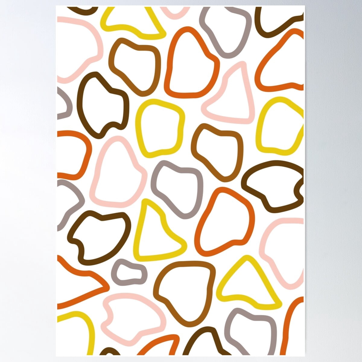 Multicolor Giraffe 2 Poster Wall Art, Modern Wall Decor For Living Room ...