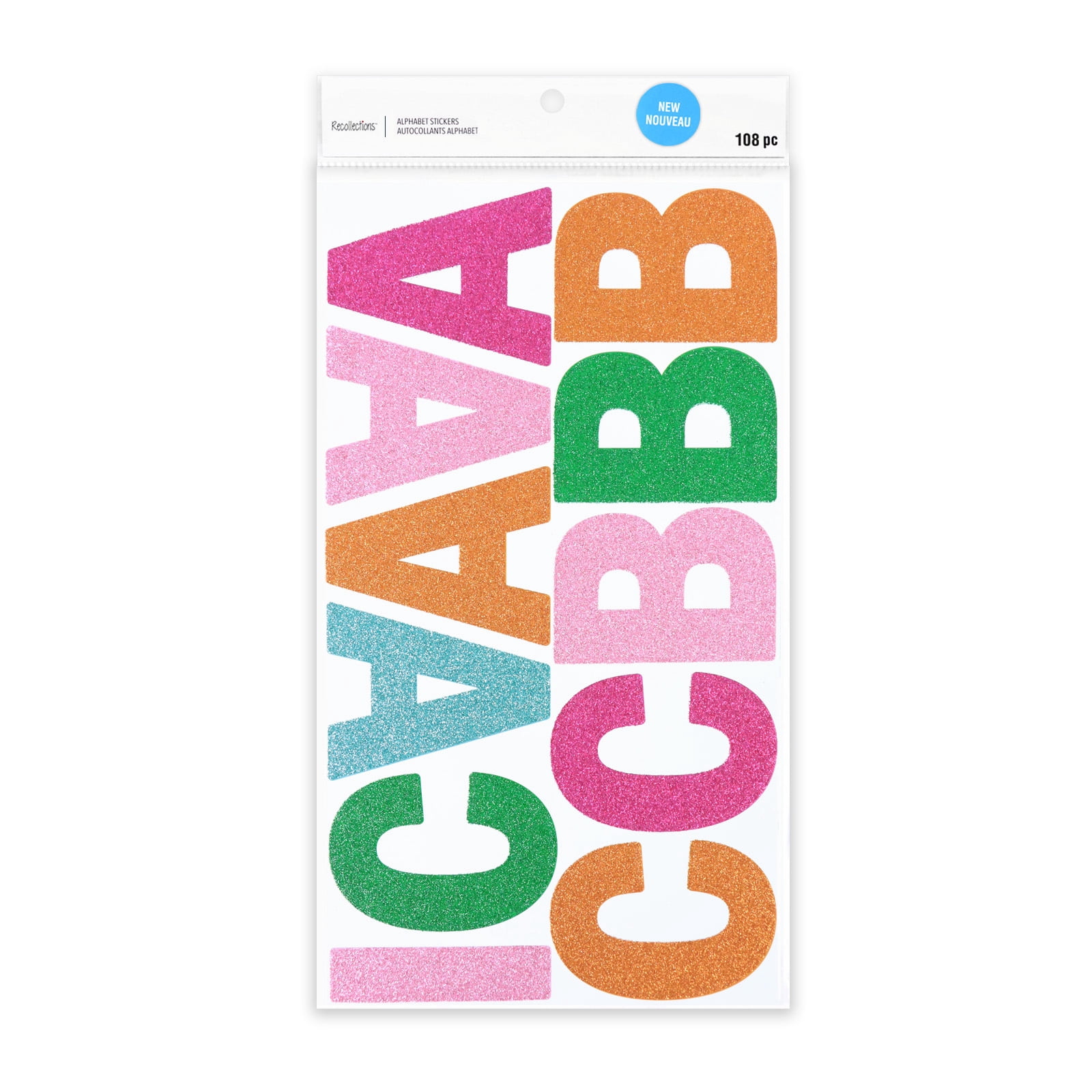 Multicolor Glitter Alphabet Stickers by Recollections™ - Walmart.com