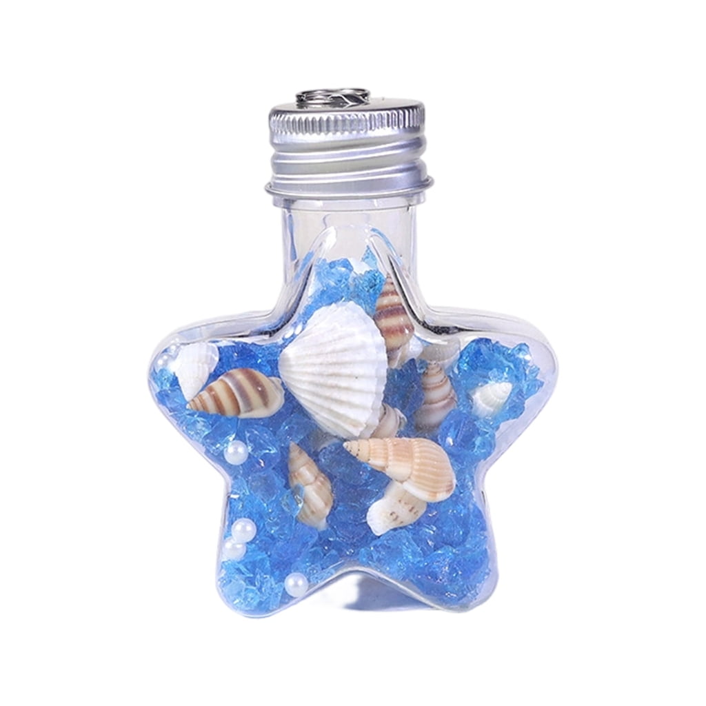 Multicolor Glittering Starfish Seashells Mix Resin Craft Bottle ...