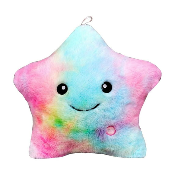 Multicolor Glowing Star Pillow With Light Up Feature Colorful Led Plush ...