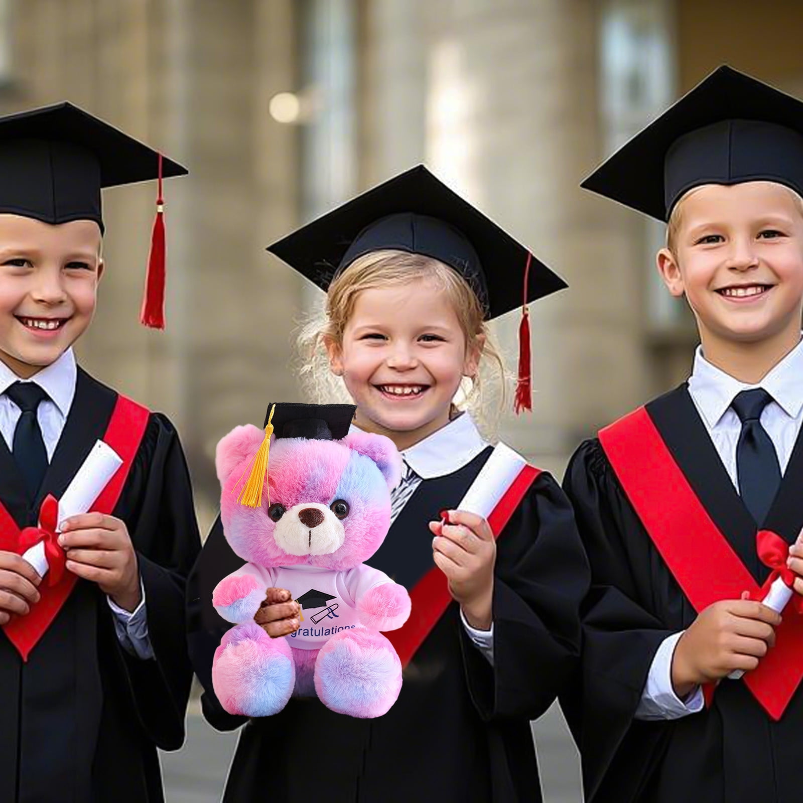 Multicolor Graduation Stuffed Bear Toy With Cap Gift For College High ...