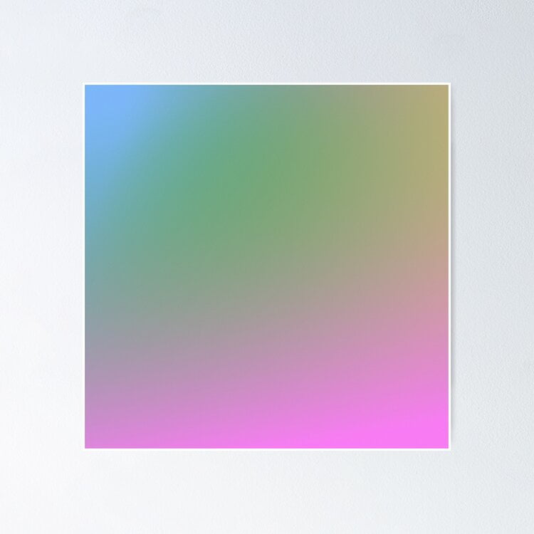 Multicolor Grain Shaded Tones Gradient Mist UNFRAMED Poster, 18x24 ...