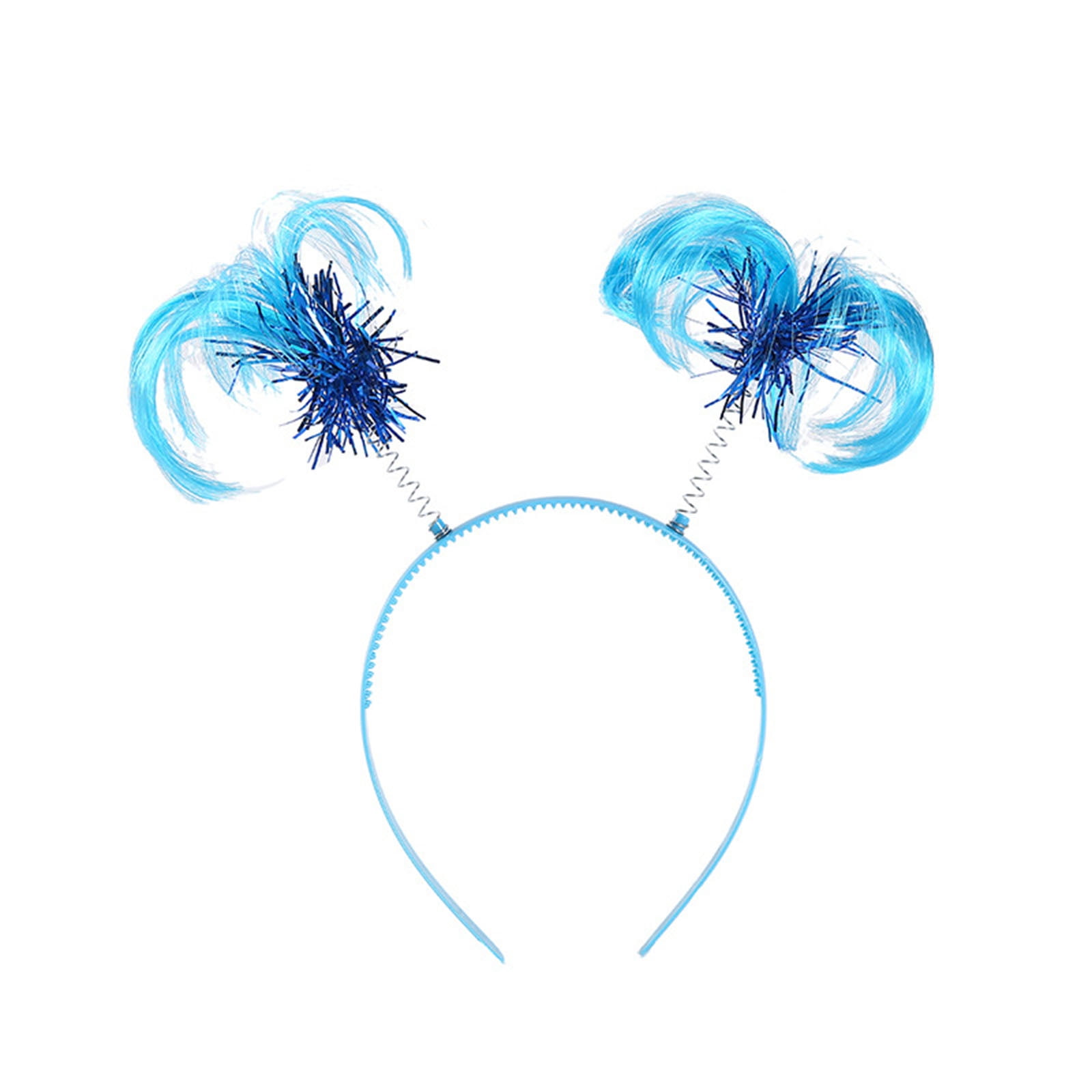 Multicolor Headband Costume Accessories Tinsel Wrapped Ponytails ...