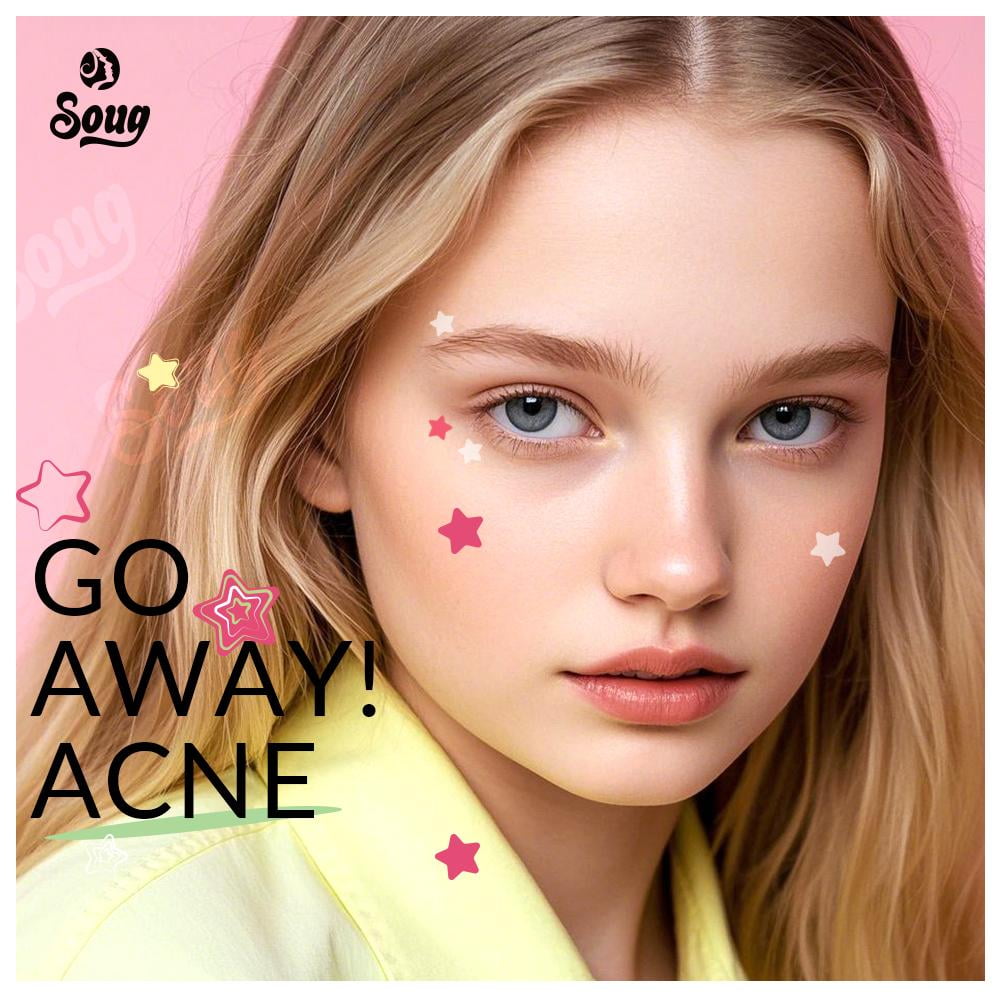 Multicolor Hydrocolloid Acne Patches - Custom Star/Heart Shapes for ...