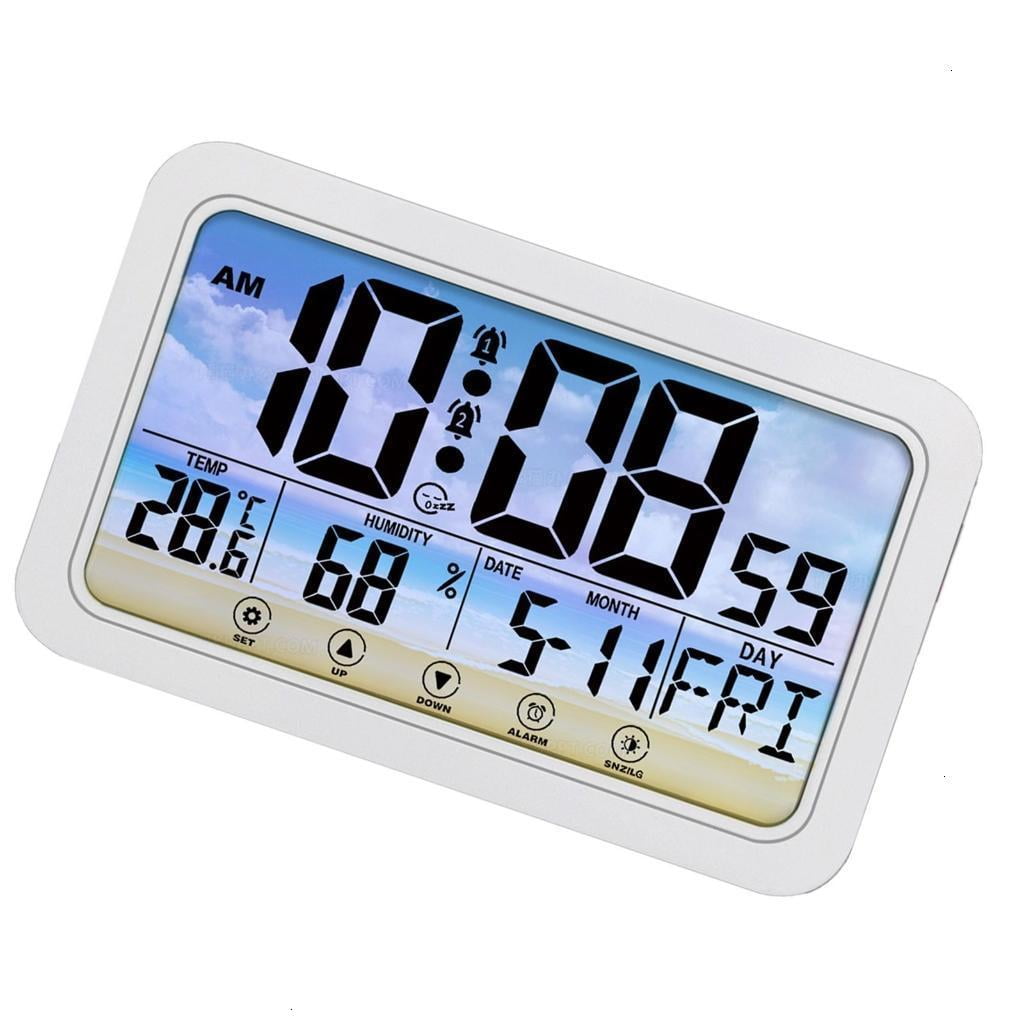 Multicolor LED Digital Alarm Clock With Touch Sensoring Music Wakeups ...