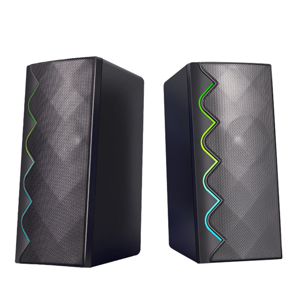 Multicolor LED Gaming Speaker Clear Sound USB Power Desktop Auditory ...
