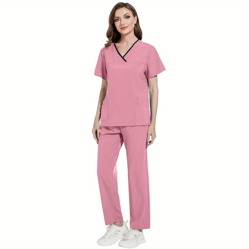 Multicolor Medical Blouse Straight Pants Uniform Set Surgical ...