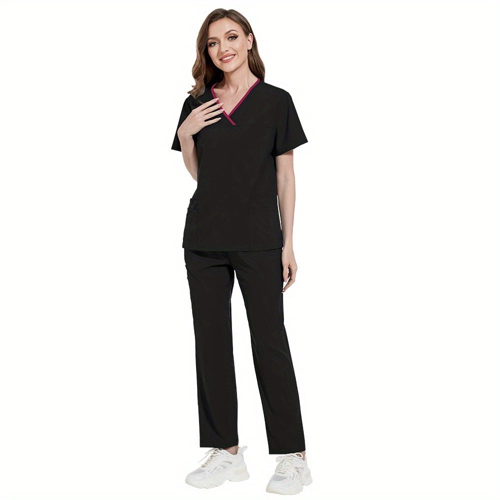 Multicolor Medical Blouse Straight Pants Uniform Set Surgical ...