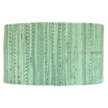 SAFAVIEH Rag Ermintrude Ikat Cotton Area Rug, Turquoise/Black, 4' x 6 ...