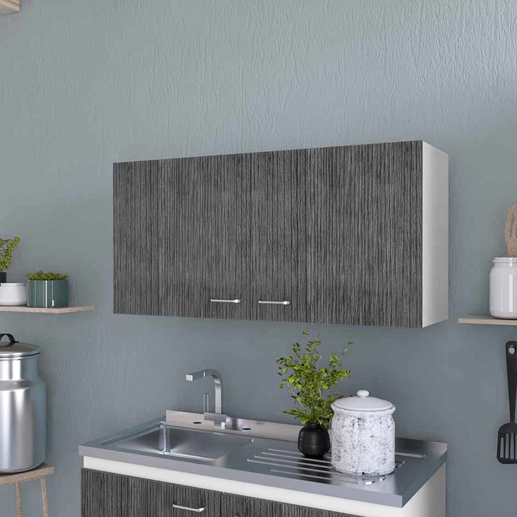 Multicolor Modern Style - Large Wall Storage Option - Kitchen Decor ...