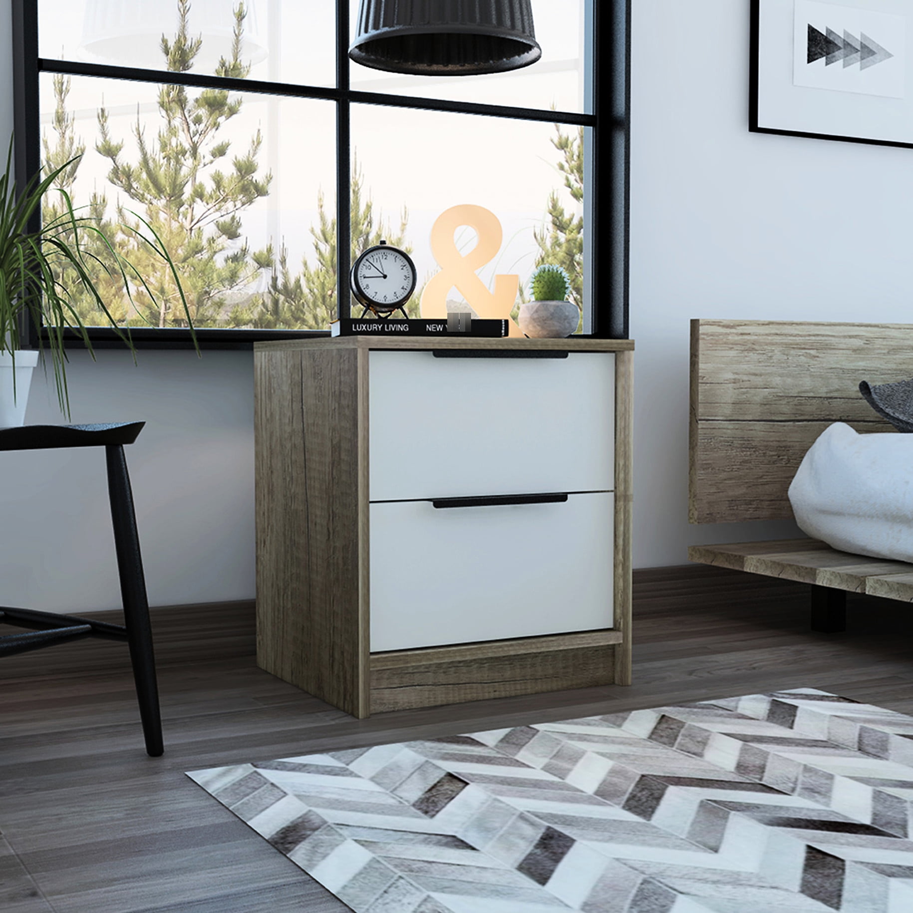 Multicolor Nightstand - Aluminum Profile Handles - Bedroom and Living ...