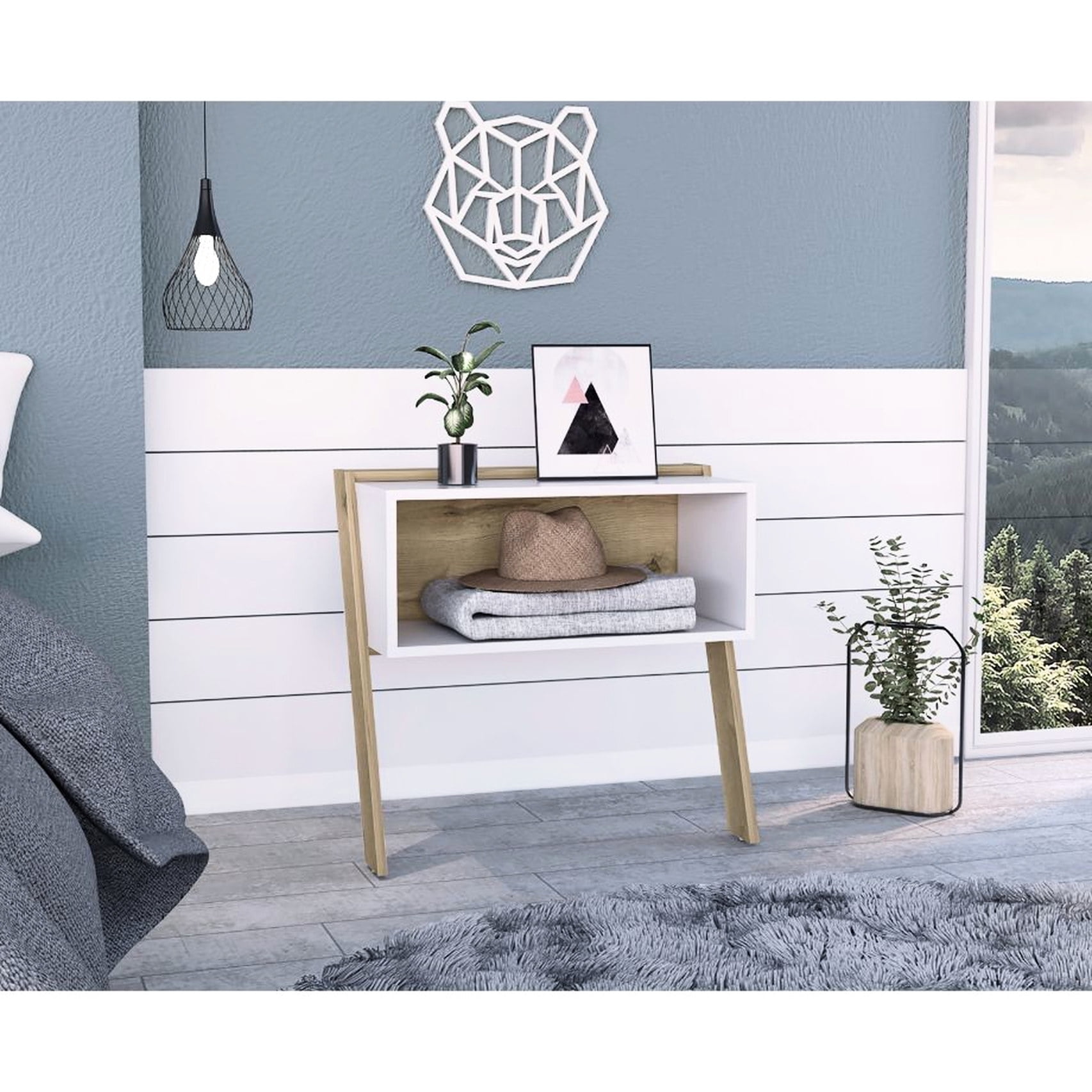 Multicolor Nightstand with 2 Legs and Superior Top / Add Style to Your ...