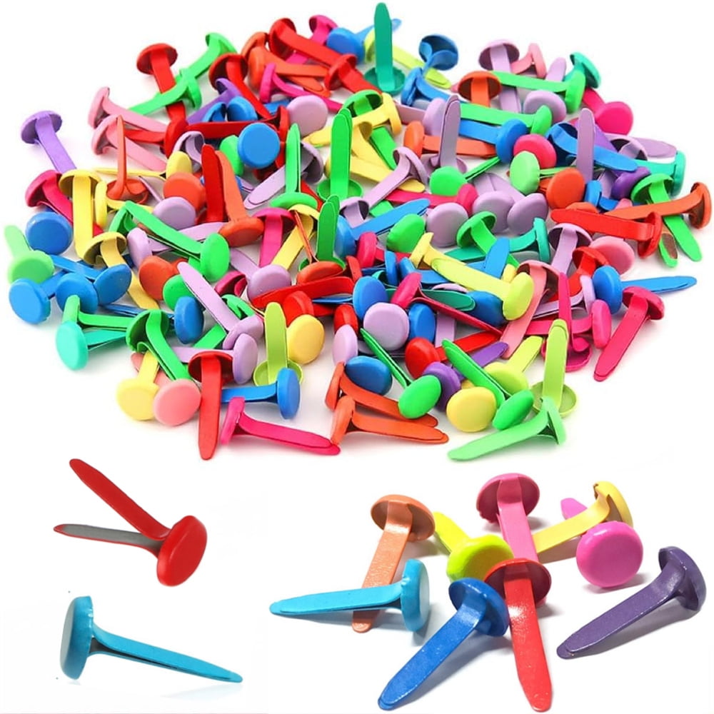 Multicolor Paper Fasteners, Mini Brads Paper Fasteners,Round Head ...