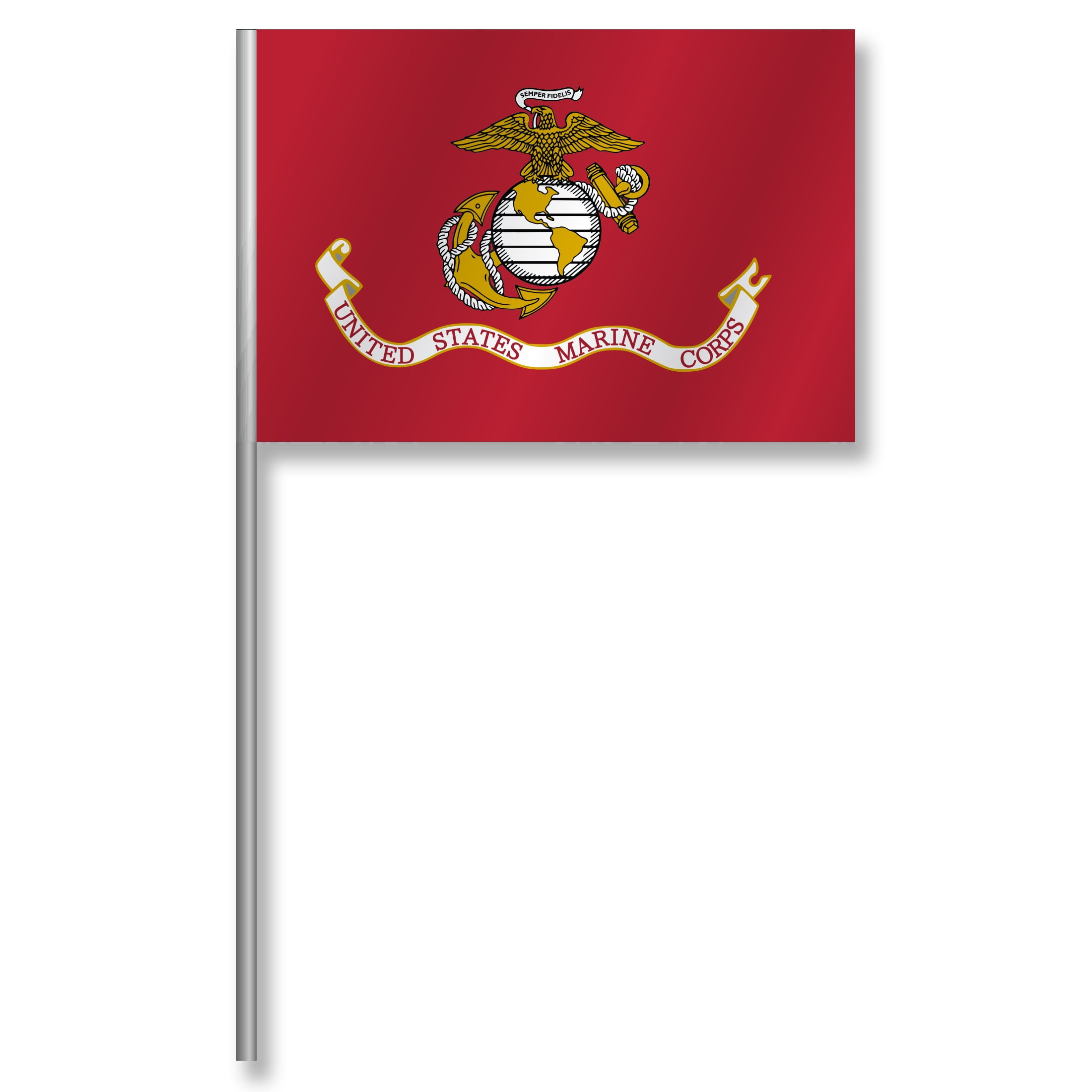 USMC 1.00" x 1.00" x 10.00" Polyester Floral Accessory Outdoor Flag ...