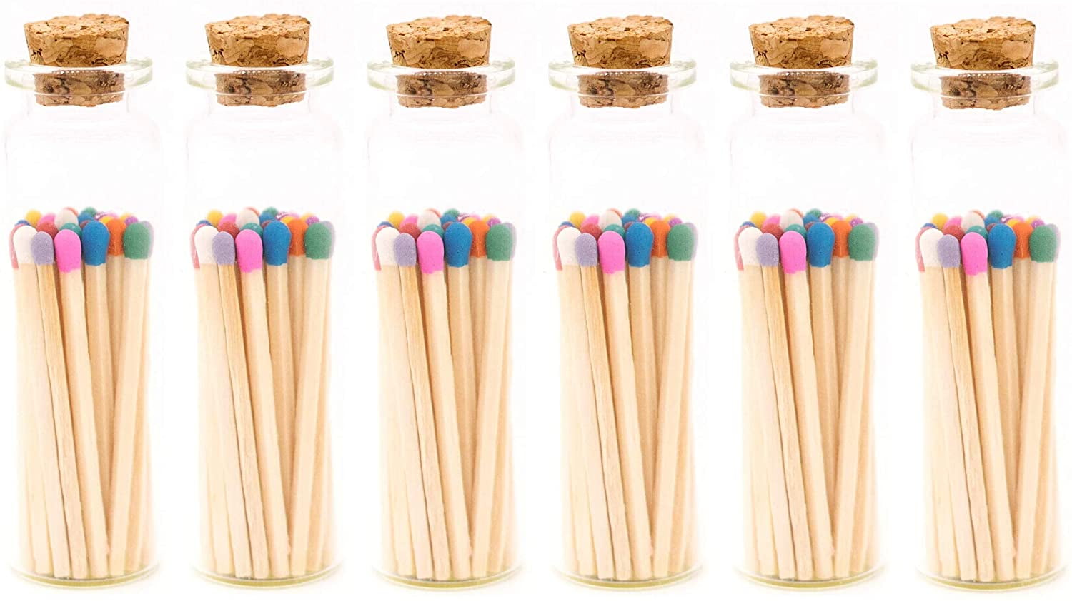 Multicolor Rainbow Blend Decorative Matches 120 Small Premium Wooden ...