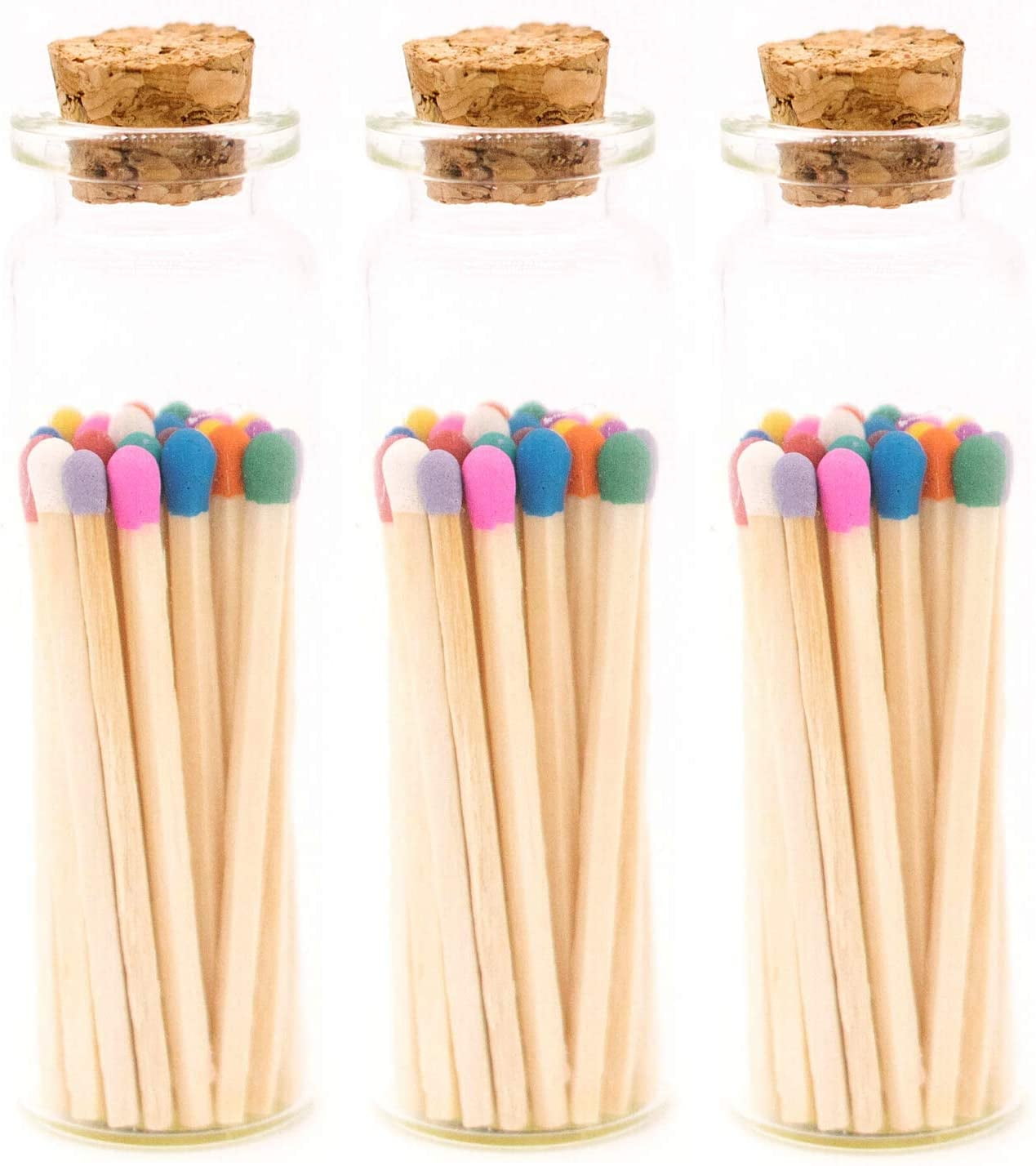 Multicolor Rainbow Blend Decorative Matches 60 Small Premium Wooden ...