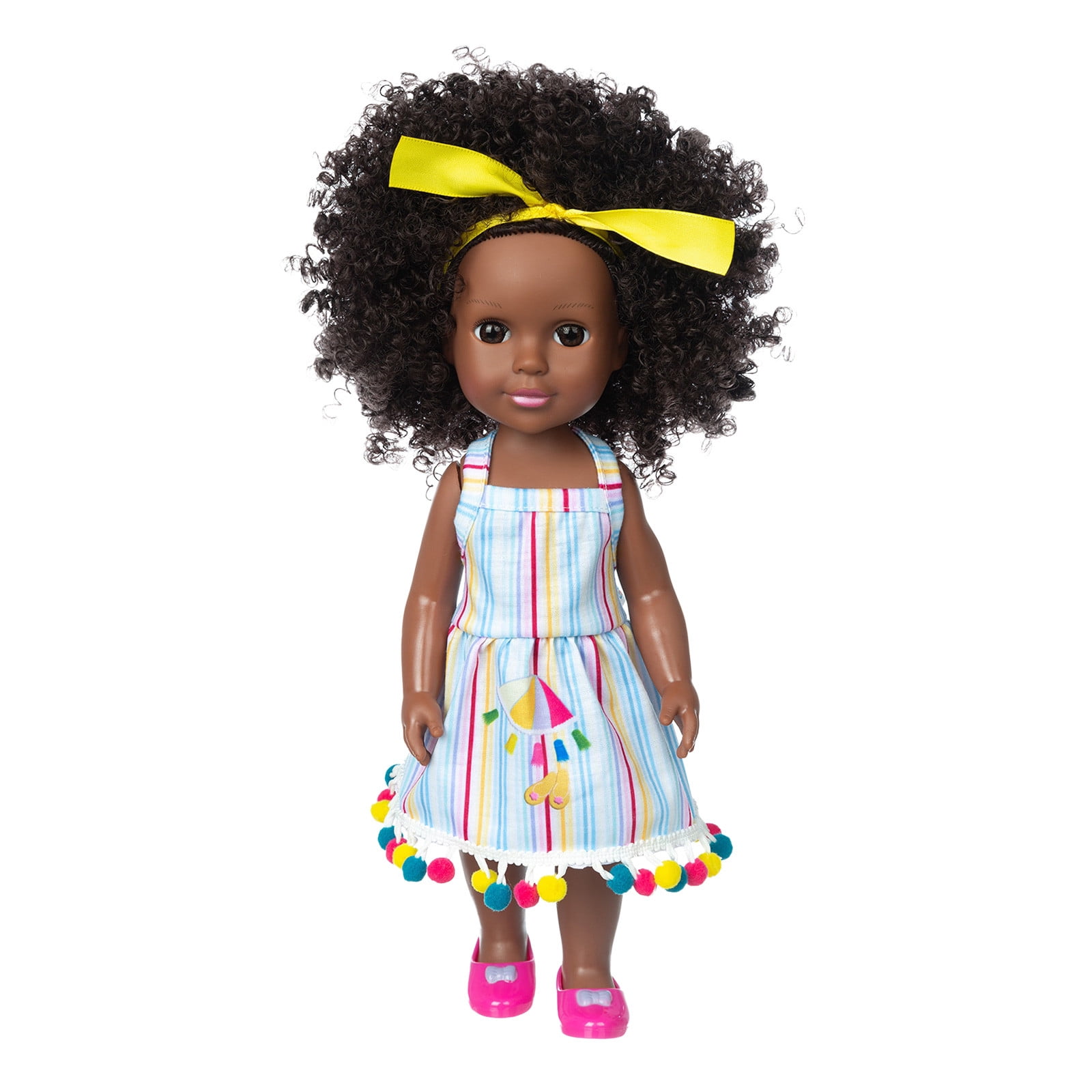 Multicolor Realistic Reborn Baby Doll Soft Body Toy With Curly Hair ...