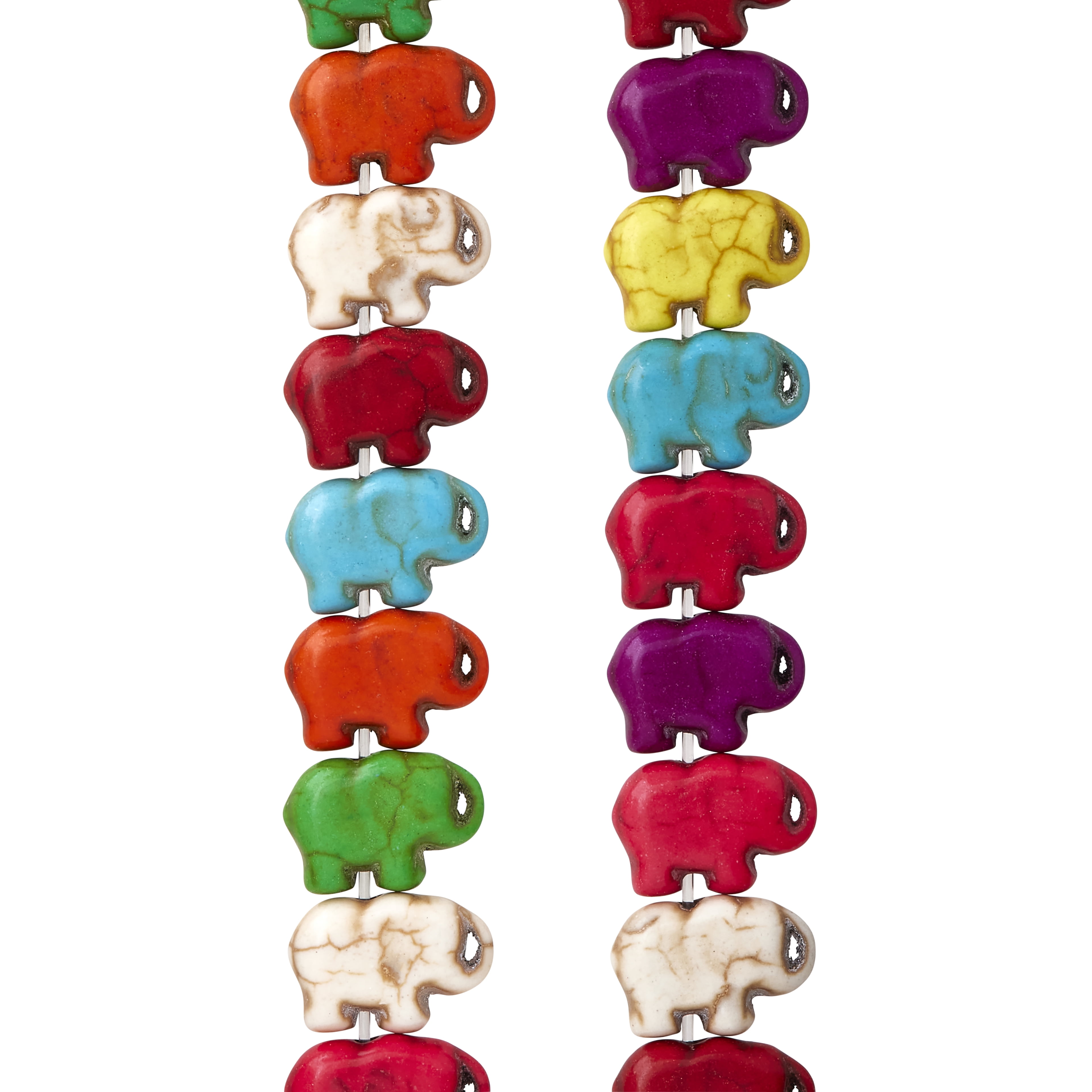 Multicolor Reconstituted Stone Elephant Beads - 15mm by Bead Landing ...