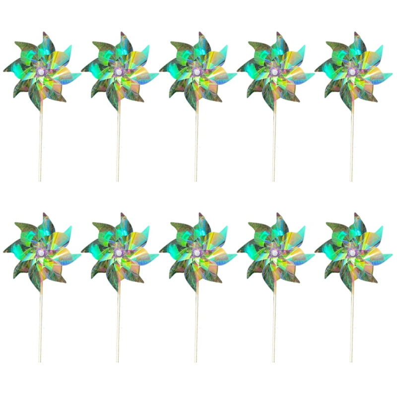 Multicolor Reflective Pinwheels Wind Spinner, Extra Sparkly Pinwheel ...