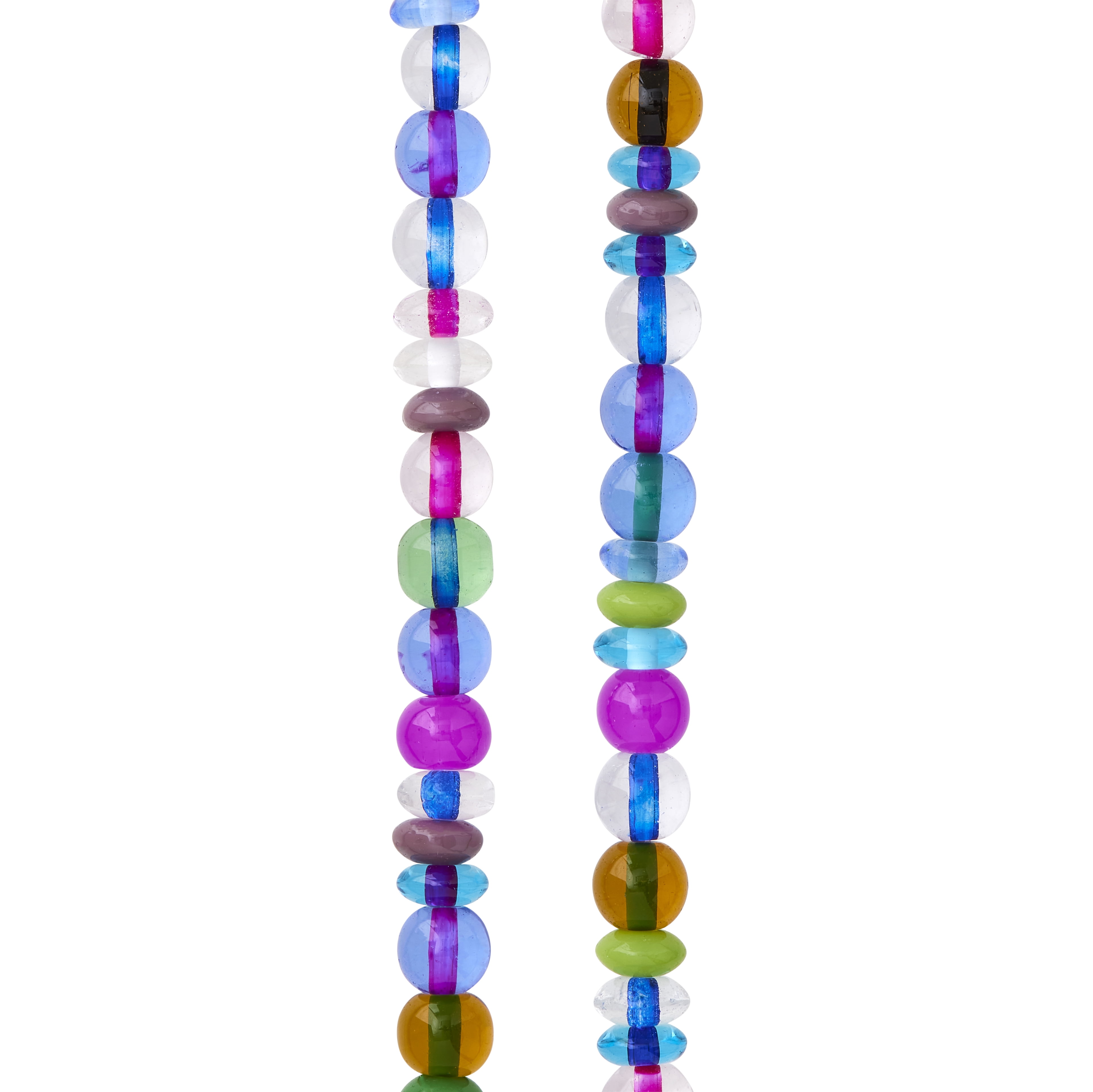 Multicolor Small Lampwork Glass Rondelle Beads - 6mm by Bead Landing ...
