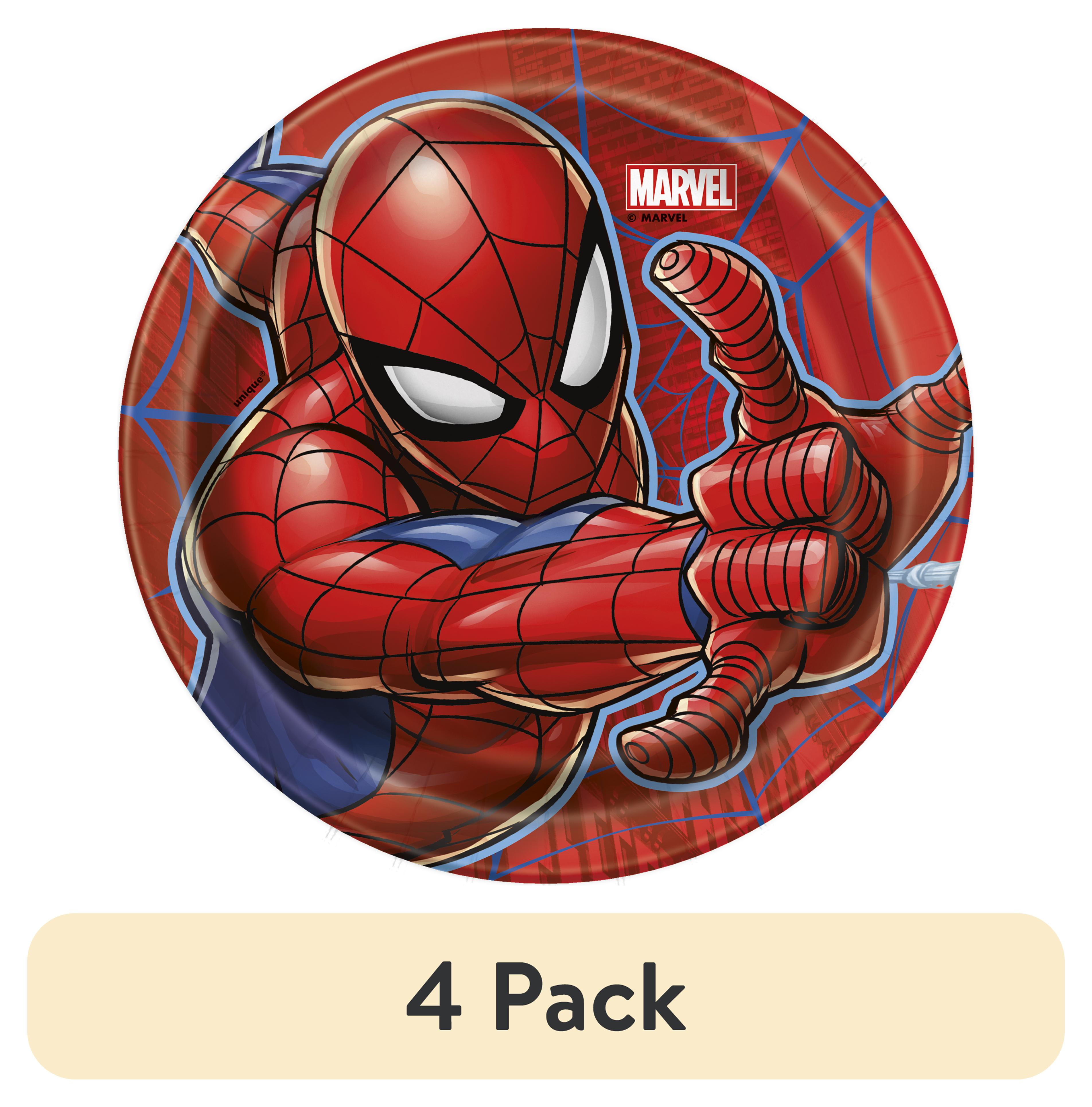 (4 pack) Multicolor Spiderman Birthday Paper Dessert Plates, 7in, 8ct ...