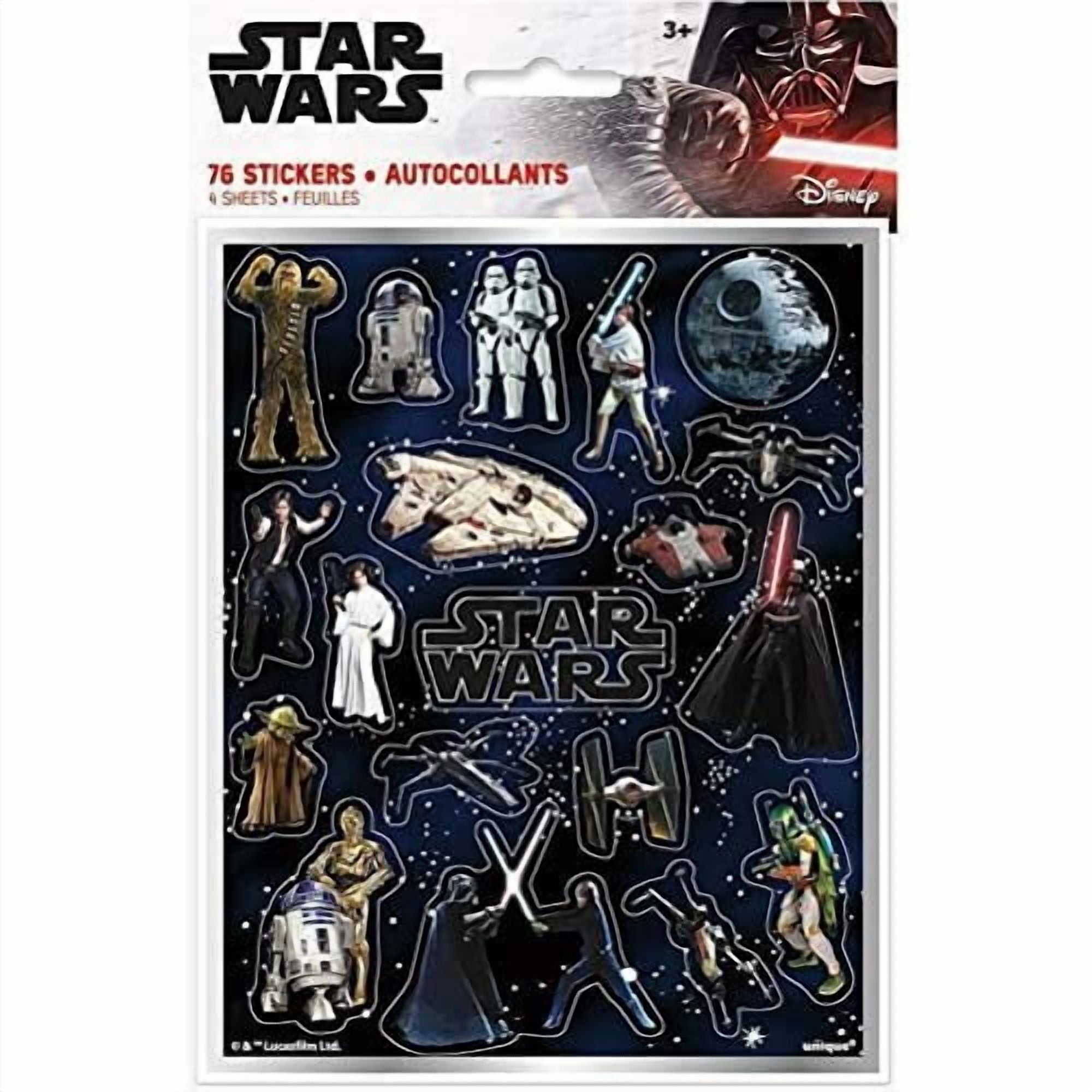 Multicolor Star Wars Classic Sticker Sheets 4 Count - Perfect for Epic ...