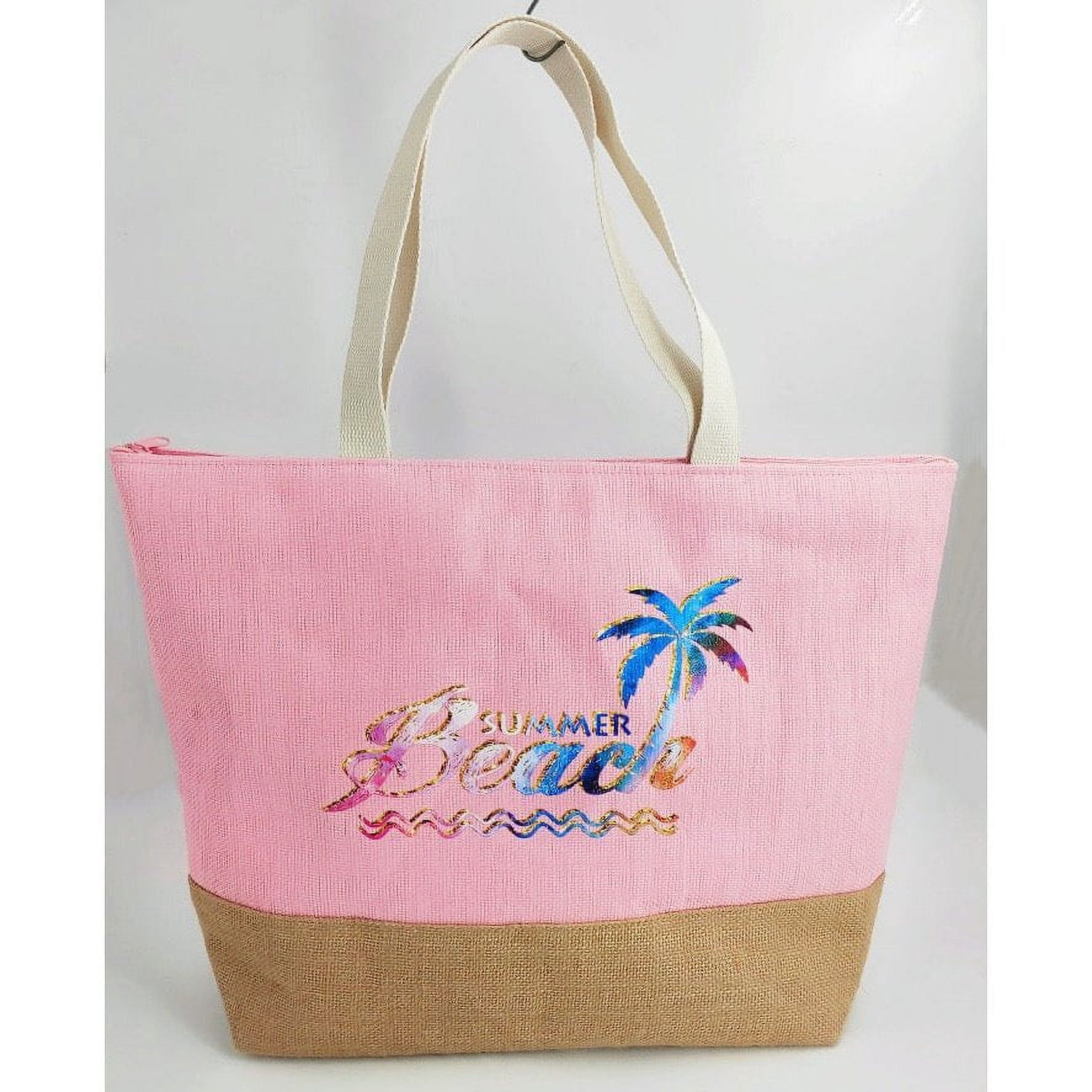 Multicolor Summer Beach Bag - 19 Inch x 15 Inch - Women Swim Pool Bag ...