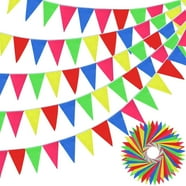 Ludlz Colorful Flag Pennants Multicolor Rainbow Pennant Banner Nylon ...
