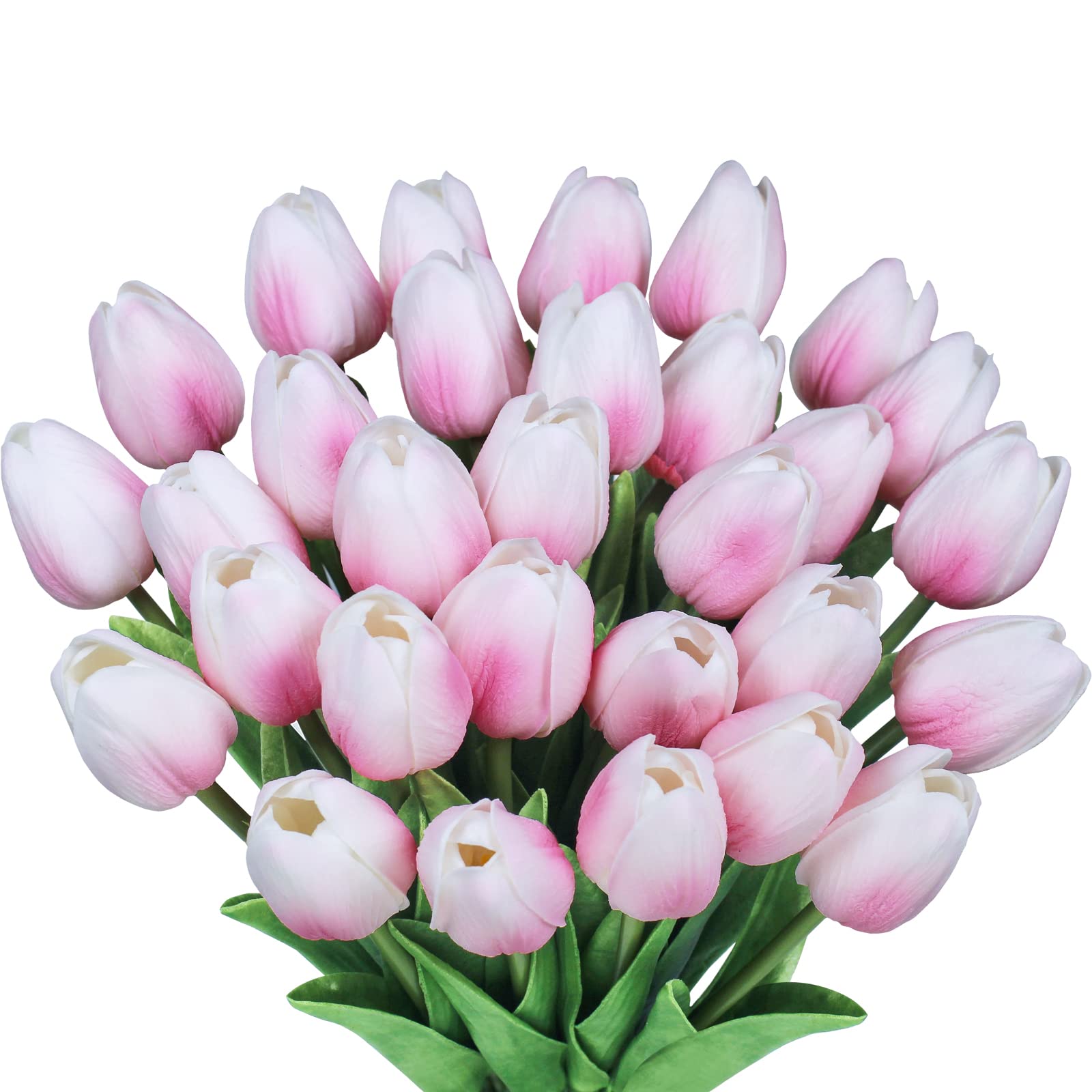 Multicolor Tulips Artificial Flowers Faux Tulip Stems Real Feel Tulips ...