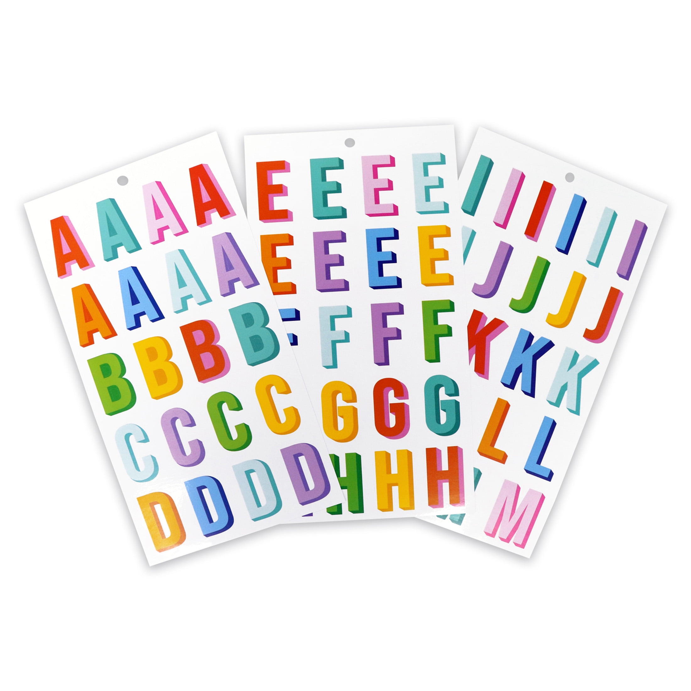 Multicolor Vinyl Alphabet Sticker Sheets by Recollections - Durable ...
