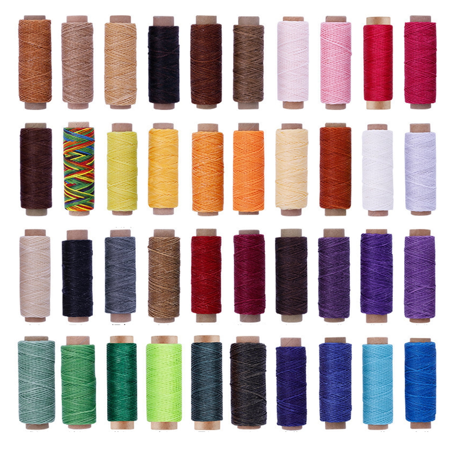 Multicolor Waxed Thread, 150D Leather Sewing Thread for Hand Stitching ...
