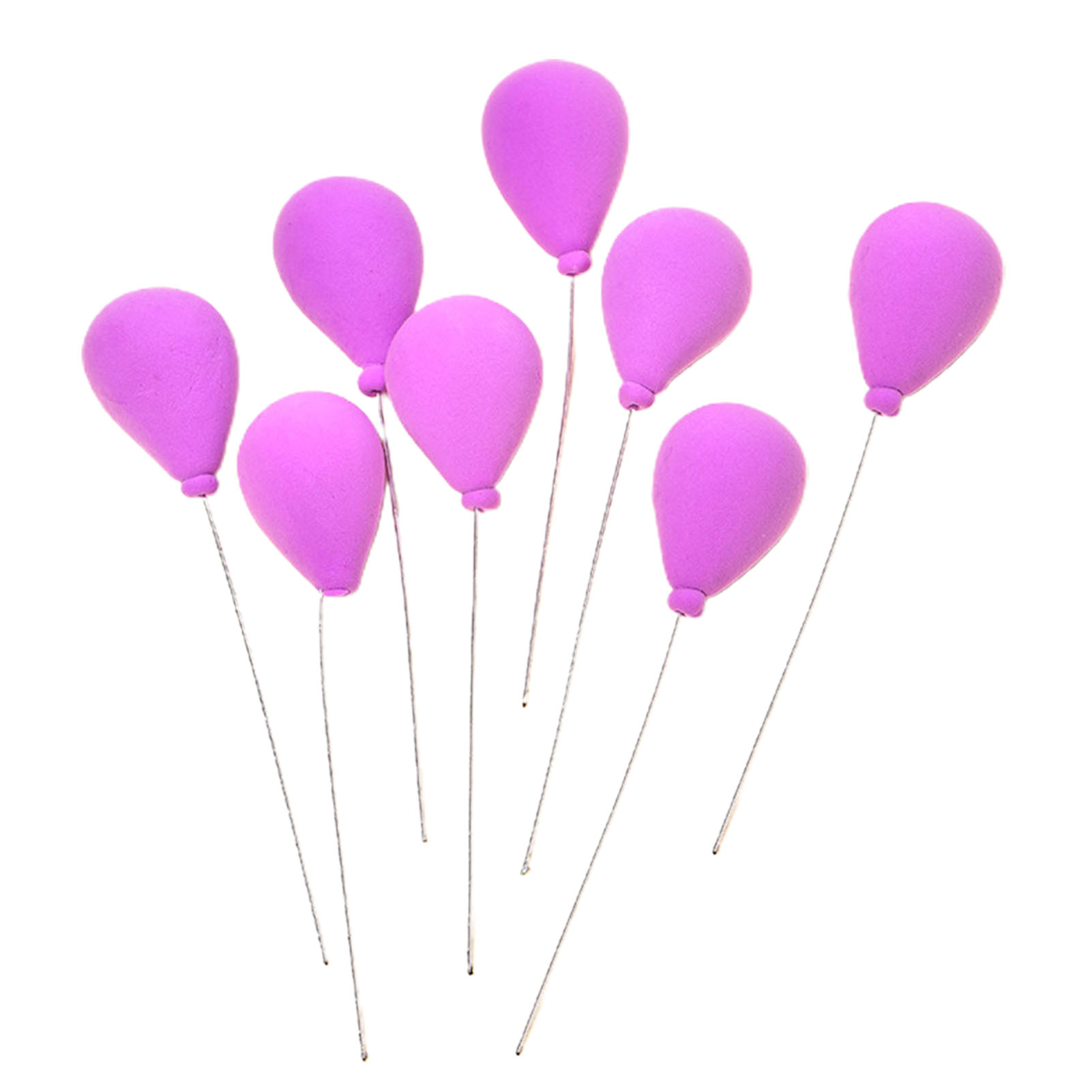 Multicolored Balloon Cluster Cake & Cupcake Topper, Reusable Plastic ...