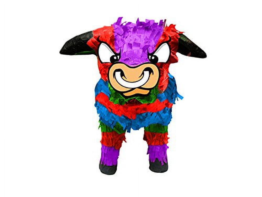 Multicolored Bull Pinata, 3D Mexican Fiesta Party Game, Centerpiece ...