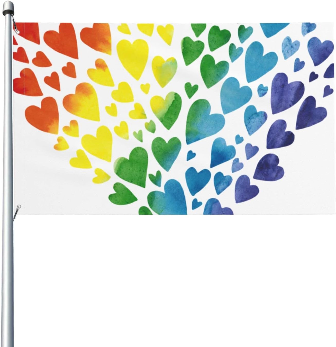 Multicolored Hearts Forming A Giant Colorful Rainbow Inspired Heart ...