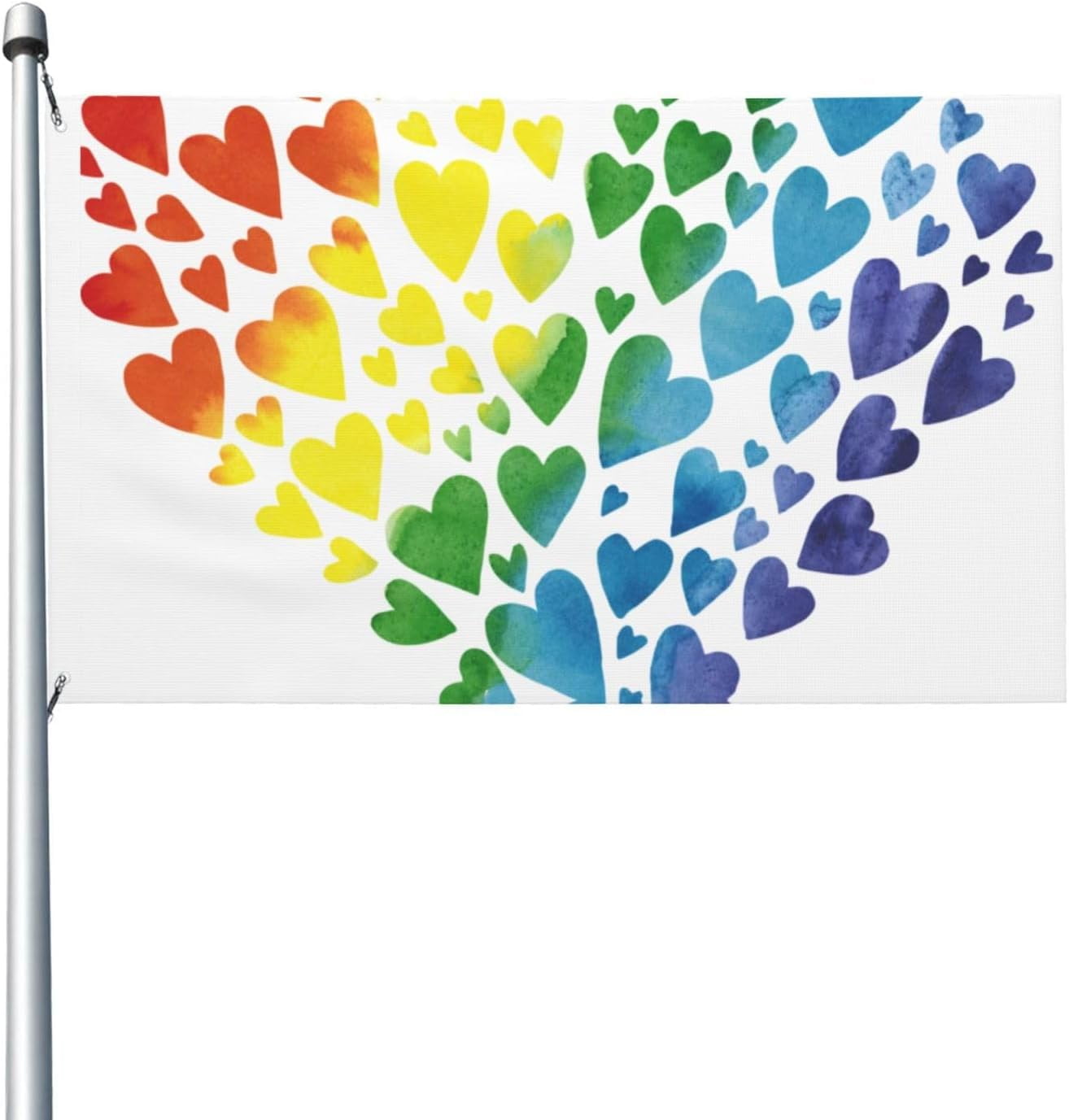 Multicolored Hearts Forming A Giant Colorful Rainbow Inspired Heart ...