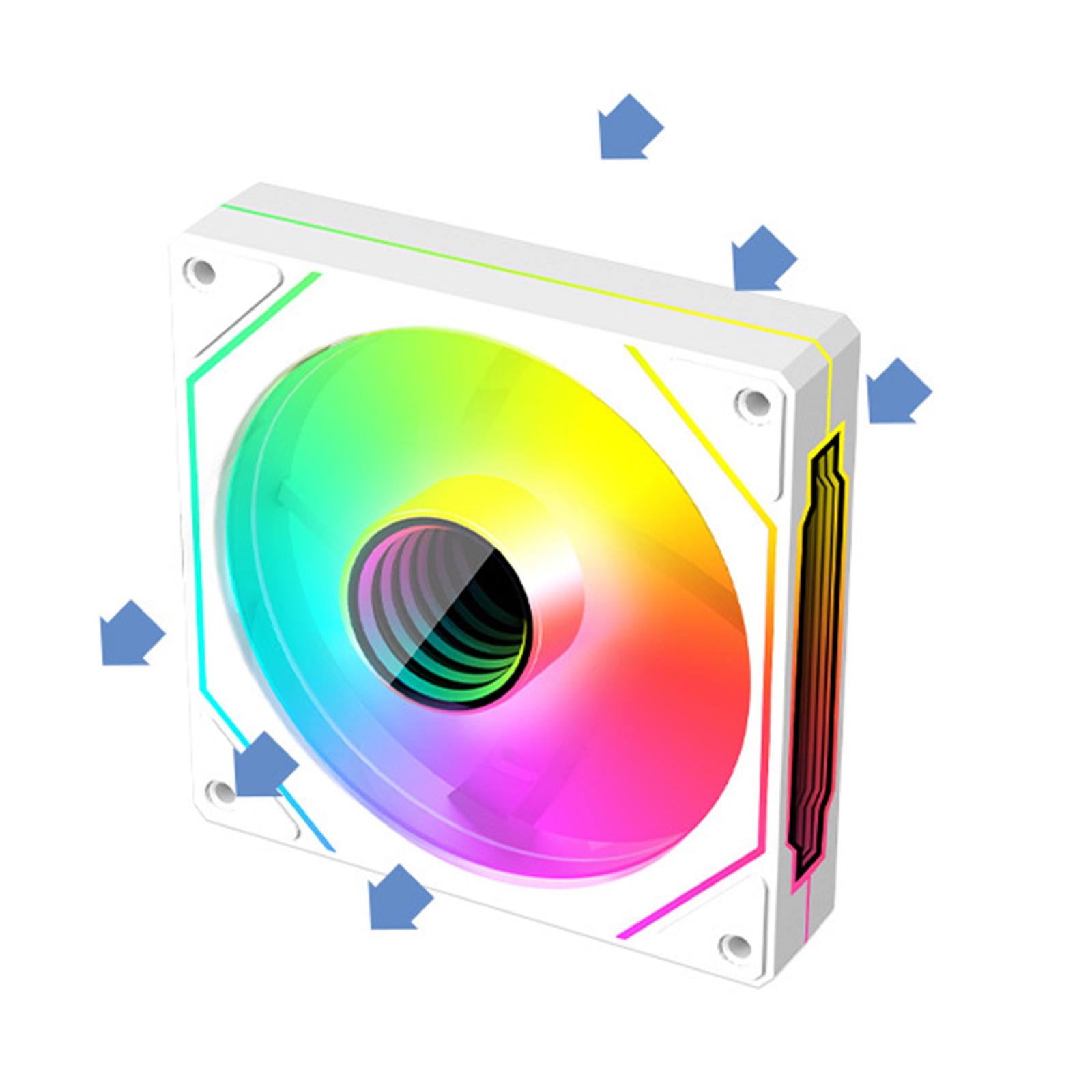 Multicolored PC Case Fan 120mm ARGB Fan 4Pin PWM Fan Computer Case ...