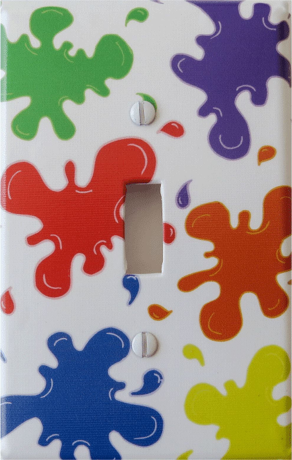 Multicolored Paint Splatter Light Switch Plates / Paintball Switch ...