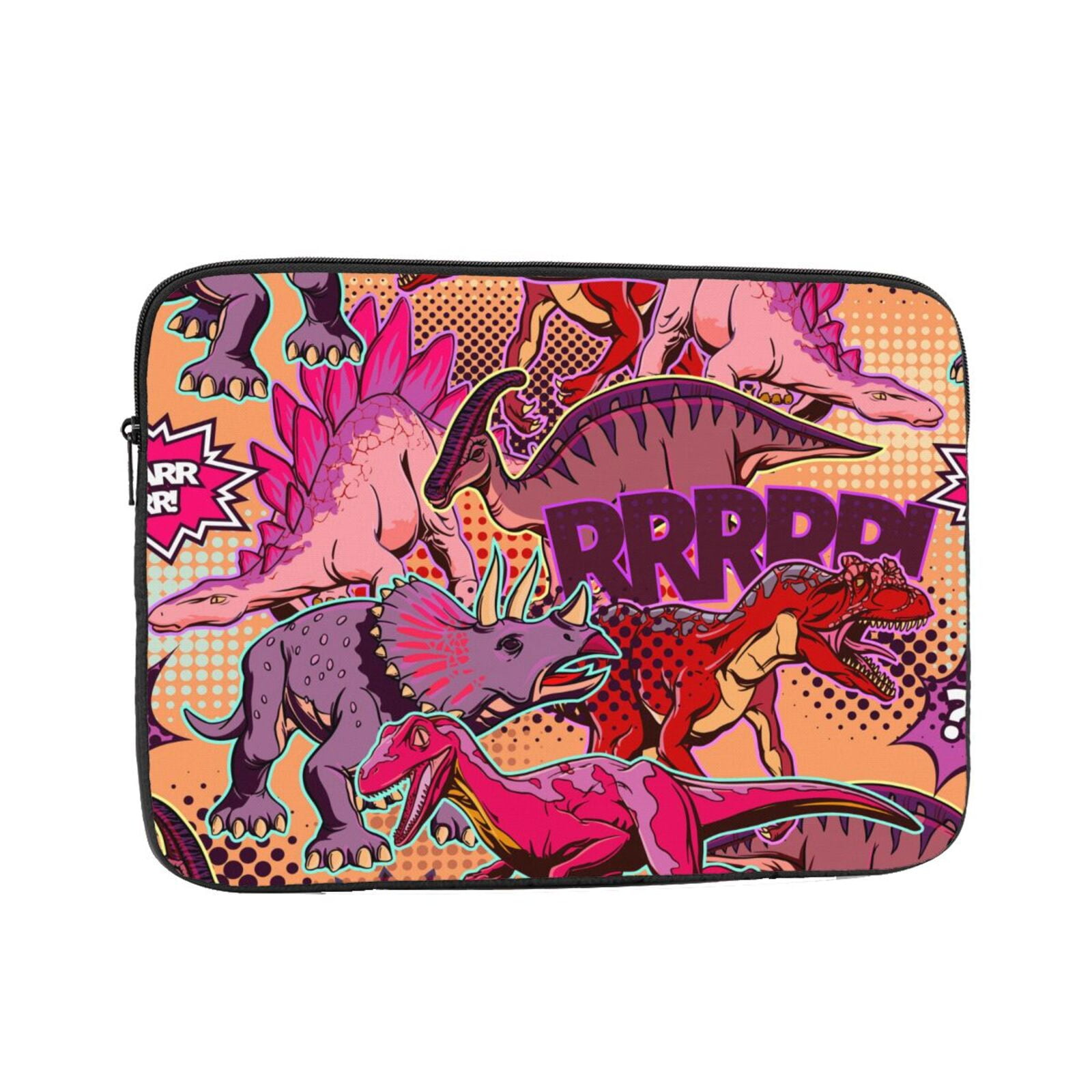 Multicolored Pattern of Dinosaurs 15 inch Portable Laptop Sleeve ...