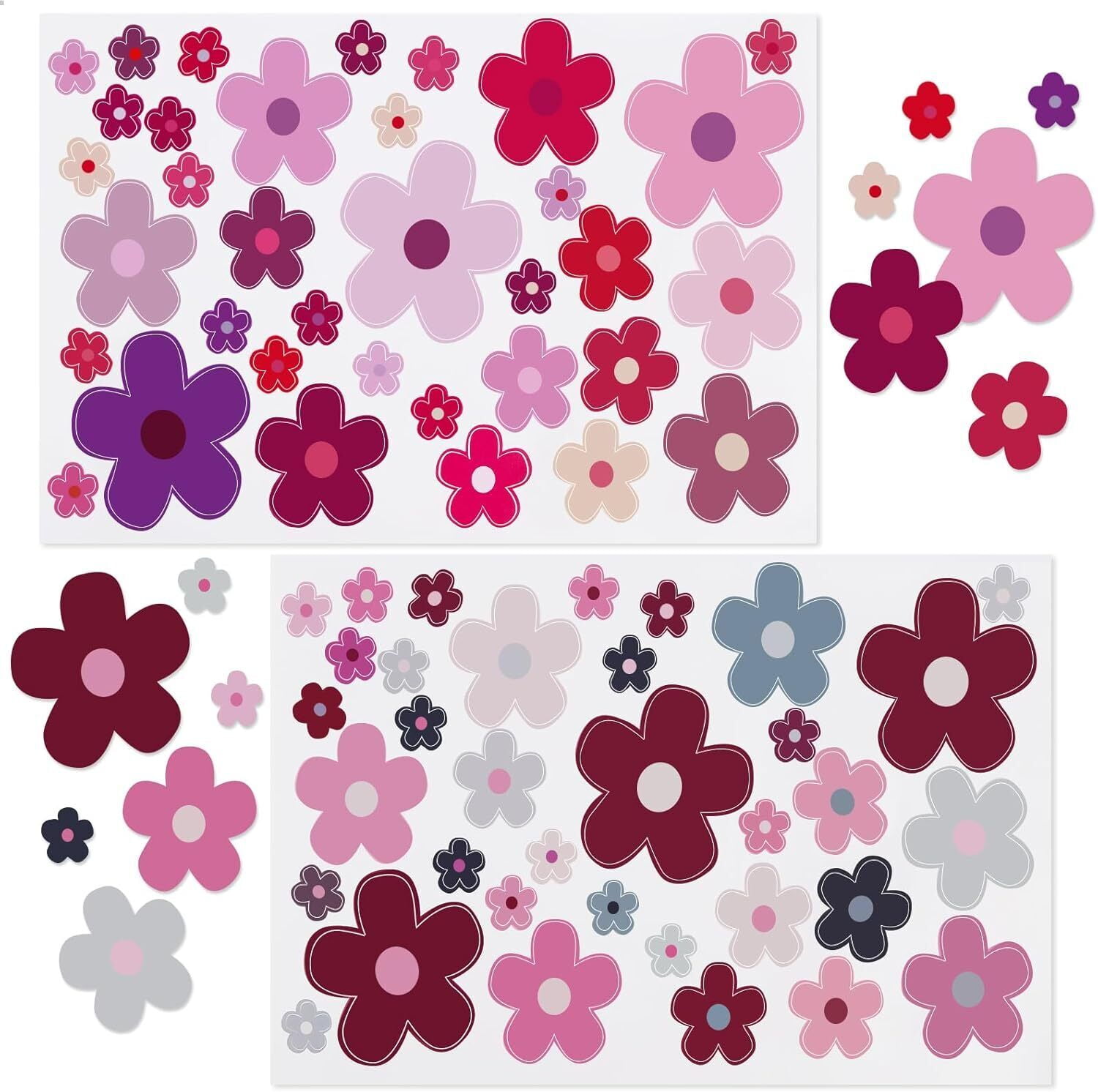 Multicolored Stickers Flowers 210Stickers Papercraft Floral Scrapbook ...
