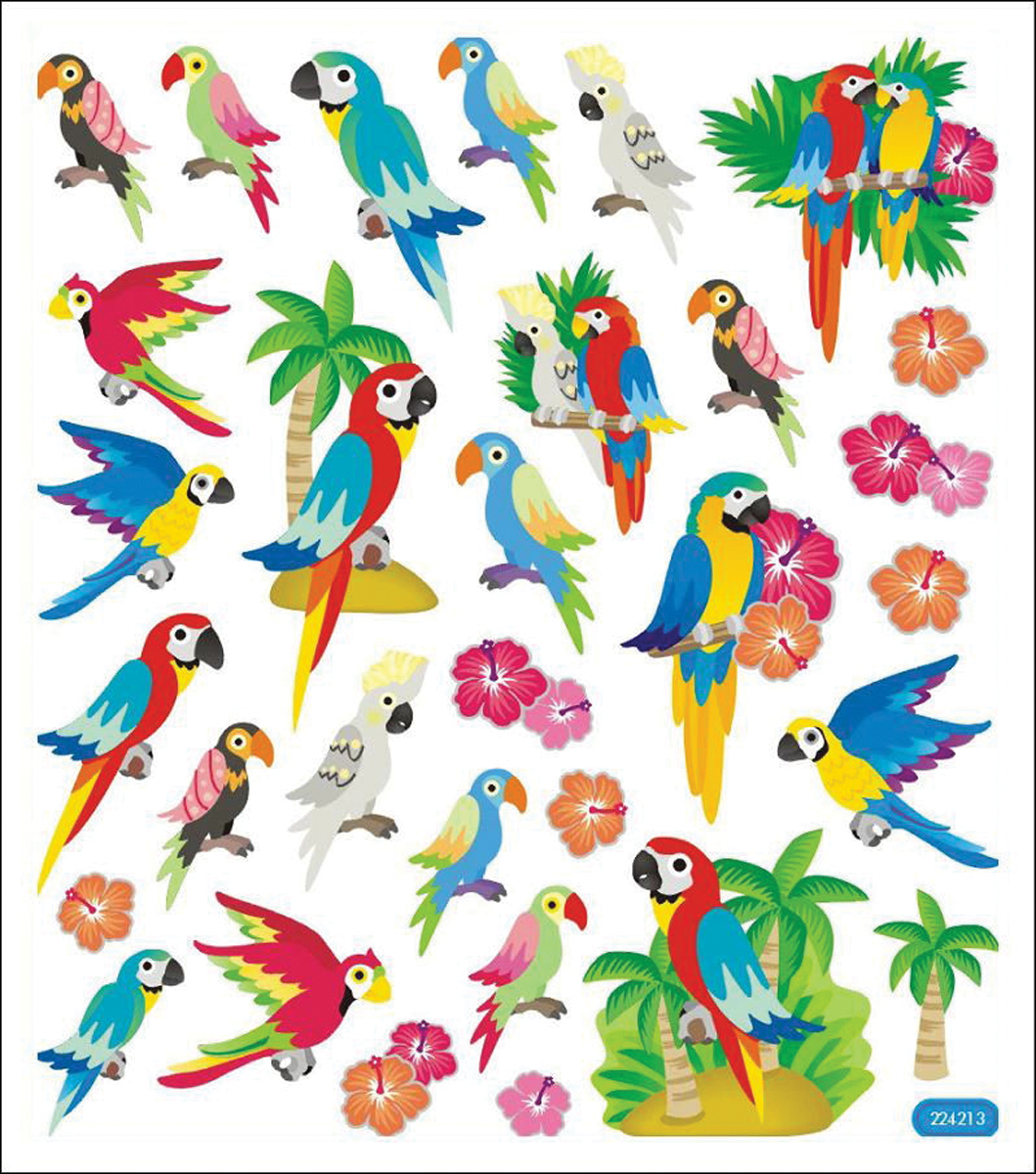 Sticker King Stickers-Parrots - Walmart.com