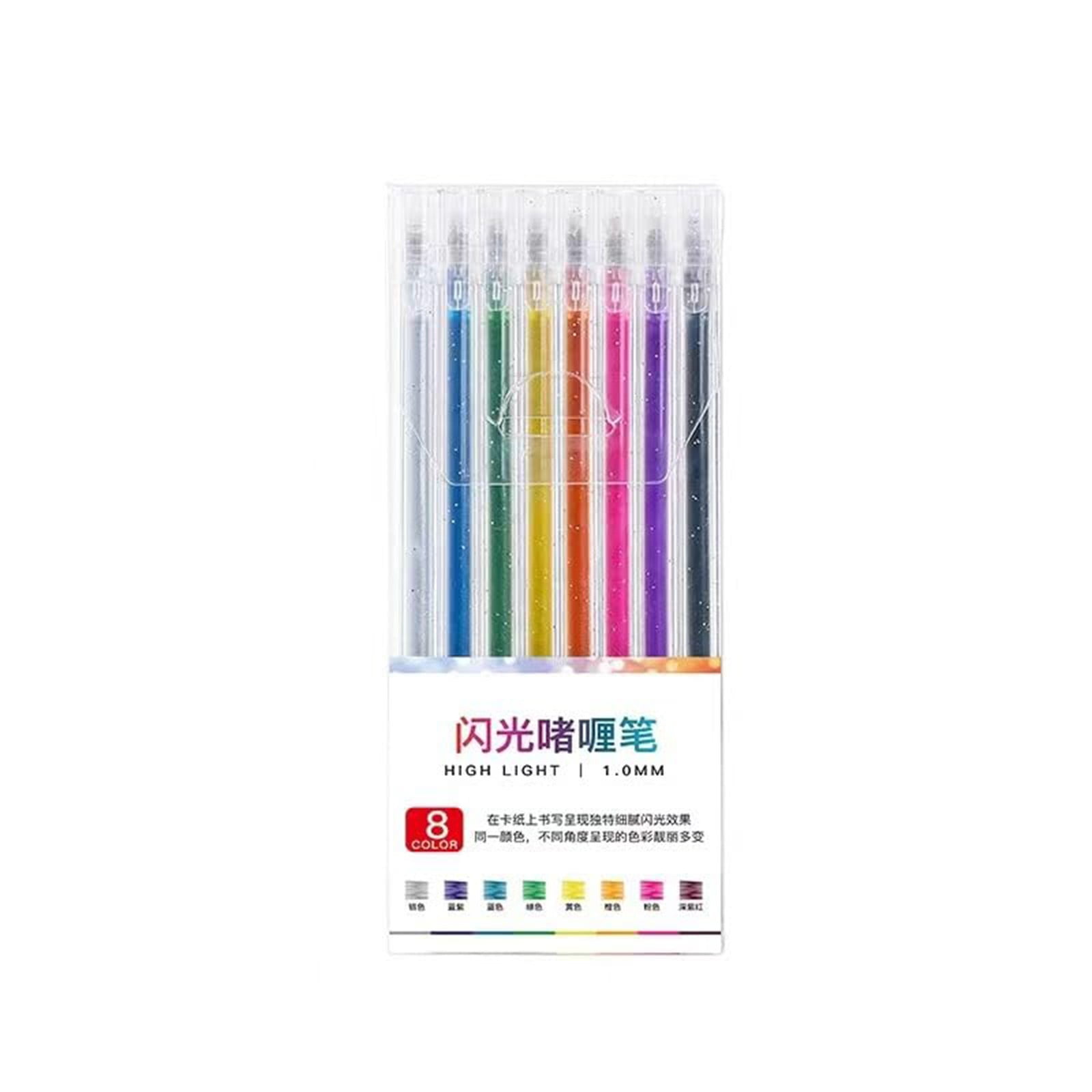 Multicolors Glitter Gel Pens 10ml Quick Dry Pens Fine Smooth Writing ...