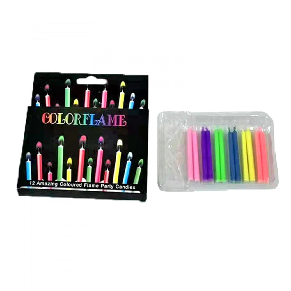 Multicolour Flame Candles Colorful 6/12pcs/pack Wedding Party Birthday ...