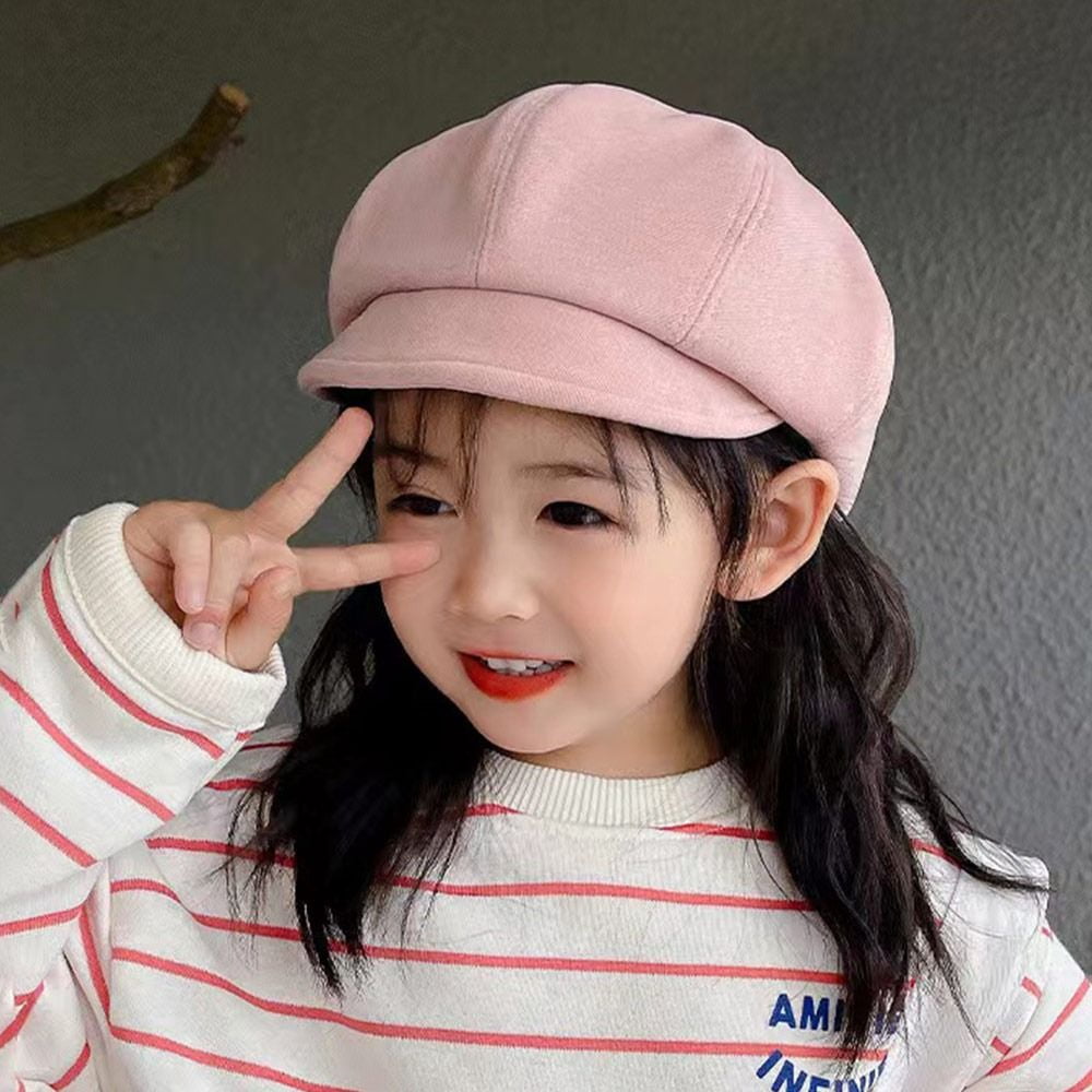 Multicolour Korean Boys Girls Soft Woolen Cute Kids Berets Painter Hat ...